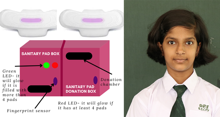 Bokaro girl invented biometric sanitary pad box; revolutionizes ...